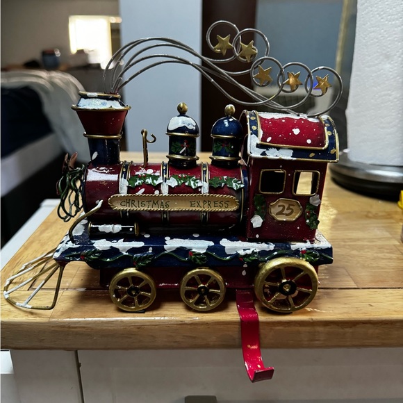 Holiday | Vintage Christmas Express Train Engine Car Stocking Holder ...